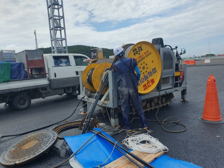 부산항 신항 6/10KV-150sq/530m 고압케이블 지중선로포설 파워케이블공사 특고압 고압 저압 통신케이블 지중화전문업체 ...