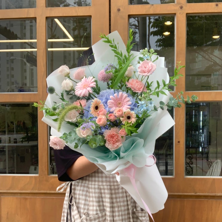 오창2산단 꽃집 플로스아틀리에 오창 수국꽃다발 오창 꽃다발예약 핑크꽃다발 블루꽃다발 네이버 블로그