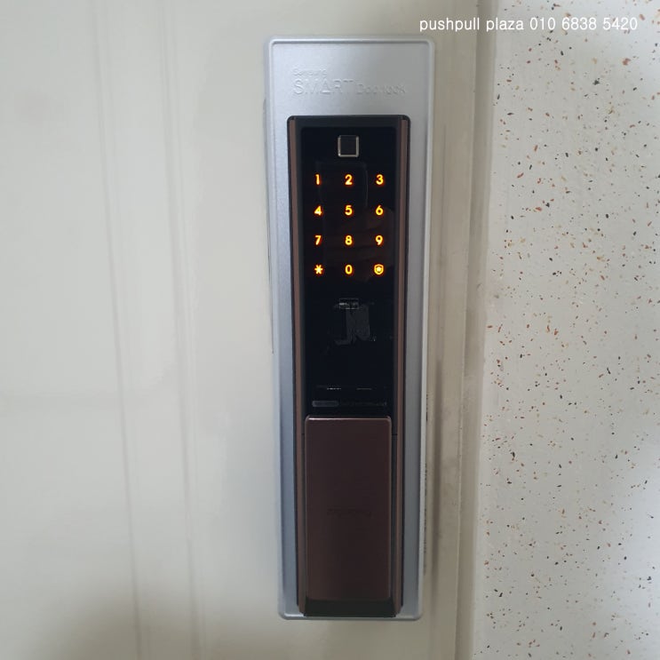 용인 죽전 벽산타운 지문형 푸시풀도어락 직방 SHP-DP951 시공 : 네이버 블로그