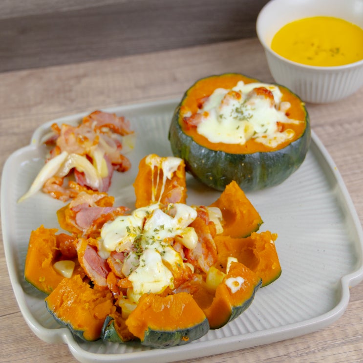 미니 단호박 오리훈제 요리 훈제오리 단호박찜 치즈 레시피 : 네이버 블로그