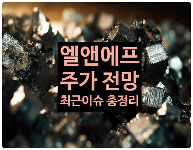 엘앤에프 주가 전망 2차전지 소재주 And 이전상장 And 목표주가 And 실적 네이버 블로그