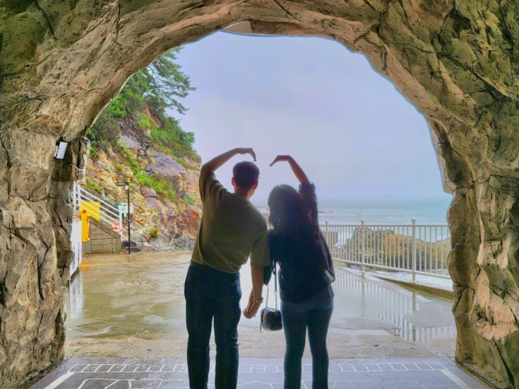 부산 영도 흰여울문화마을 포토스팟 동굴 코스 필수흰여울해안터널 포토존 가는법 네이버 블로그