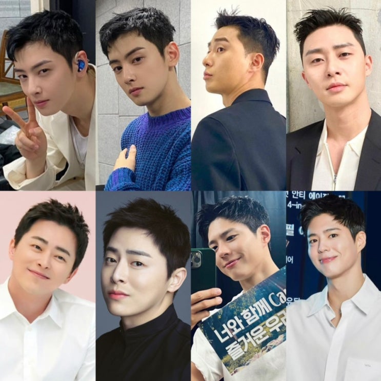 아이비리그컷 남자 짧은 헤어 머리스타일 깔끔한 다운펌 추천 차은우 박서준 박보검 조정석 연예인 네이버 블로그