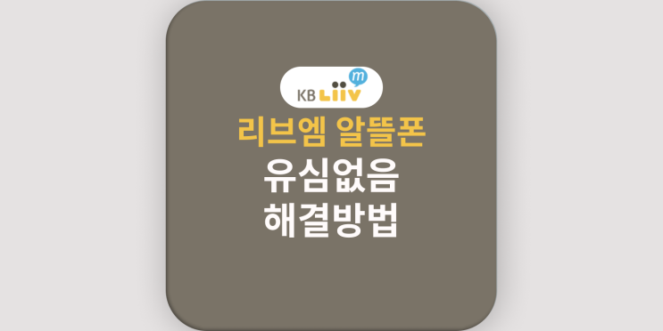 Sim 없음 해결 방법 리브엠 알뜰폰 유심 재발급 네이버 블로그
