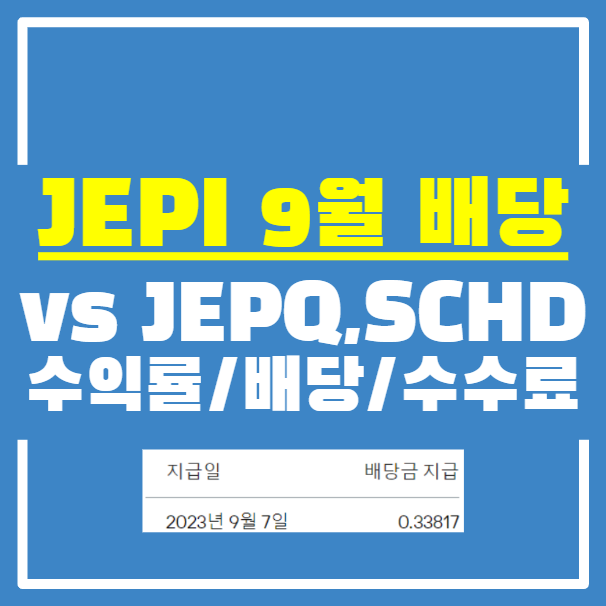 JEPI 9월 배당금 및 SCHD,JEPQ ETF와 비교 : 네이버 블로그