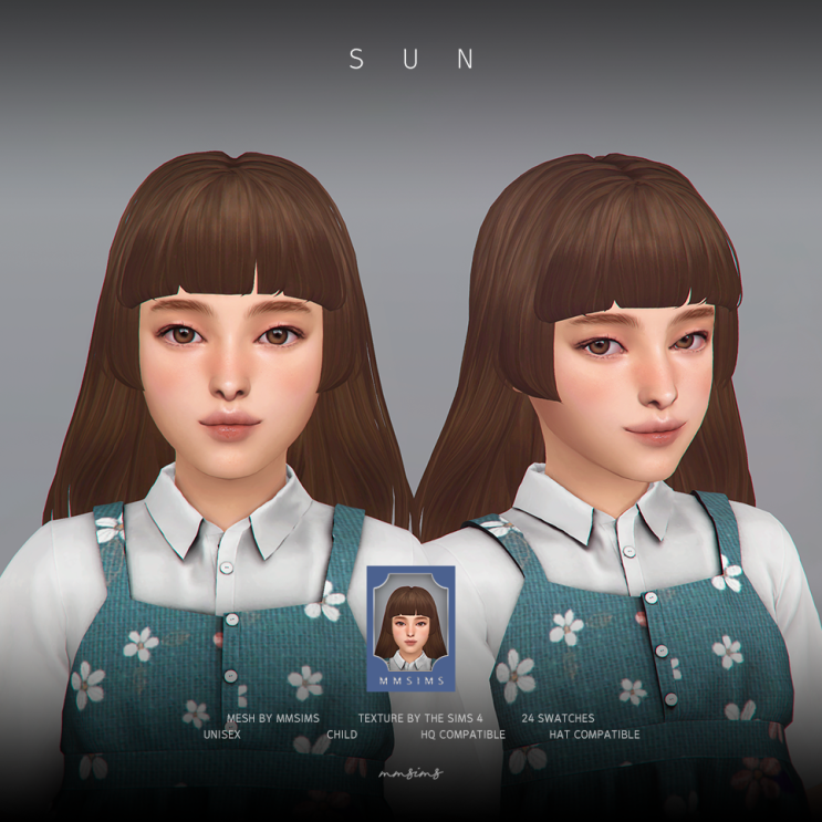 심즈4 CC 어린이 헤어 // MMSIMS Hair Sun CU : 네이버 블로그