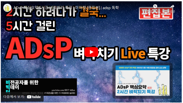 ADsP 꿀교육 공유 : 네이버 블로그