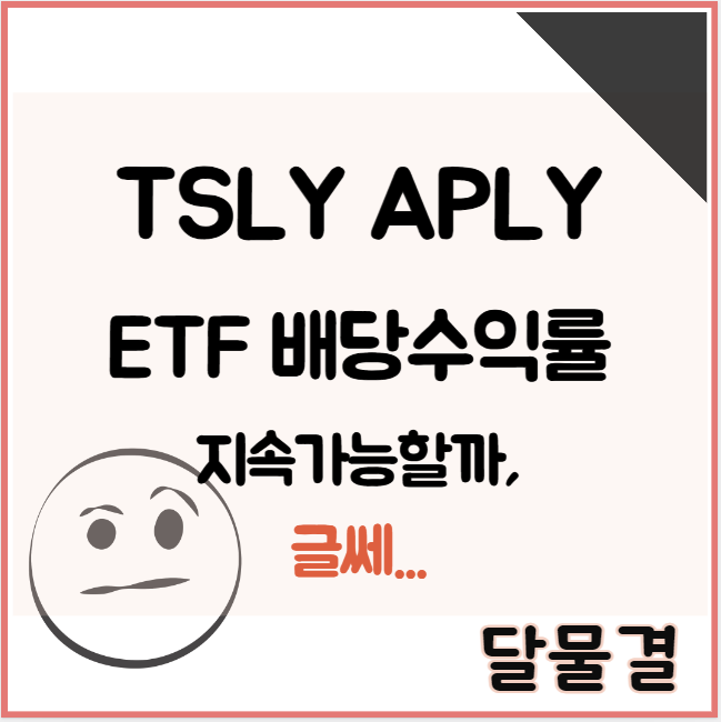TSLY APLY ETF 배당수익률 지속가능할까, 글쎄.. : 네이버 블로그