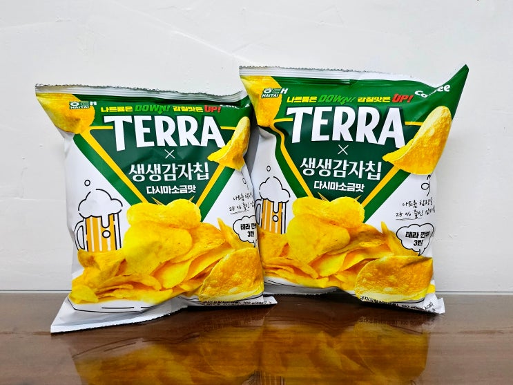 해태 테라 깐부3 생생감자칩 다시마소금맛 먹어봤어요 네이버 블로그