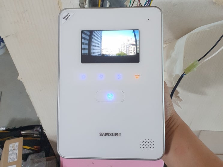 강동구 둔촌동 신성미소지움아파트 삼성비디오폰 Sht 3625amw 망가진 비디오폰 오래된 인터폰 고장난 도어폰 교체