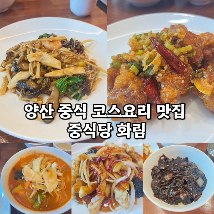양산 물금 중식당 가성비 좋은 중식 코스 요리 맛집 화림 솔직 리뷰 네이버 블로그