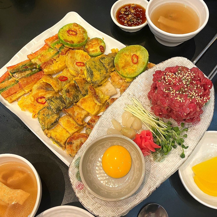 군포 금정역 육회전 (6회전) : 모듬전, 육회에 막걸리 한잔 : 네이버 블로그