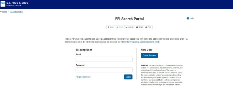FEI번호 (FDA Establishment Identification) number : 네이버 블로그