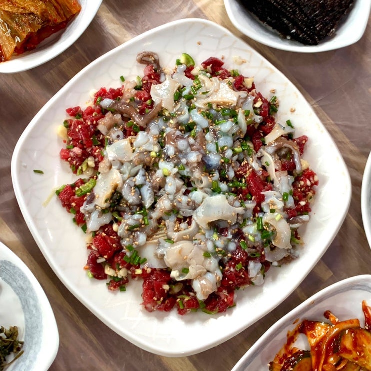 목포 하당먹거리 목포 9미 소고기 육회 전복 낙지탕탕이 맛있는 녀석들 맛집 네이버 블로그