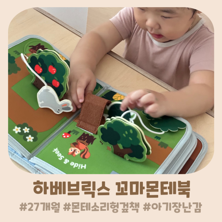 27개월 몬테소리 헝겊책 아기 장난감 하베브릭스 꼬마몬테북 네이버 블로그