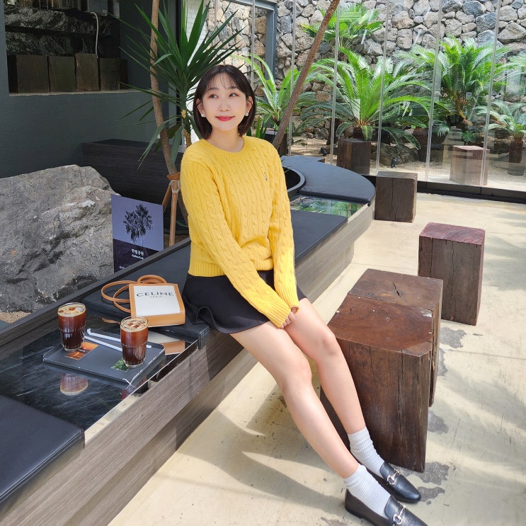 프레피룩 여자가을코디 후아유 케이블니트 스웨터 하이틴패션 네이버 블로그
