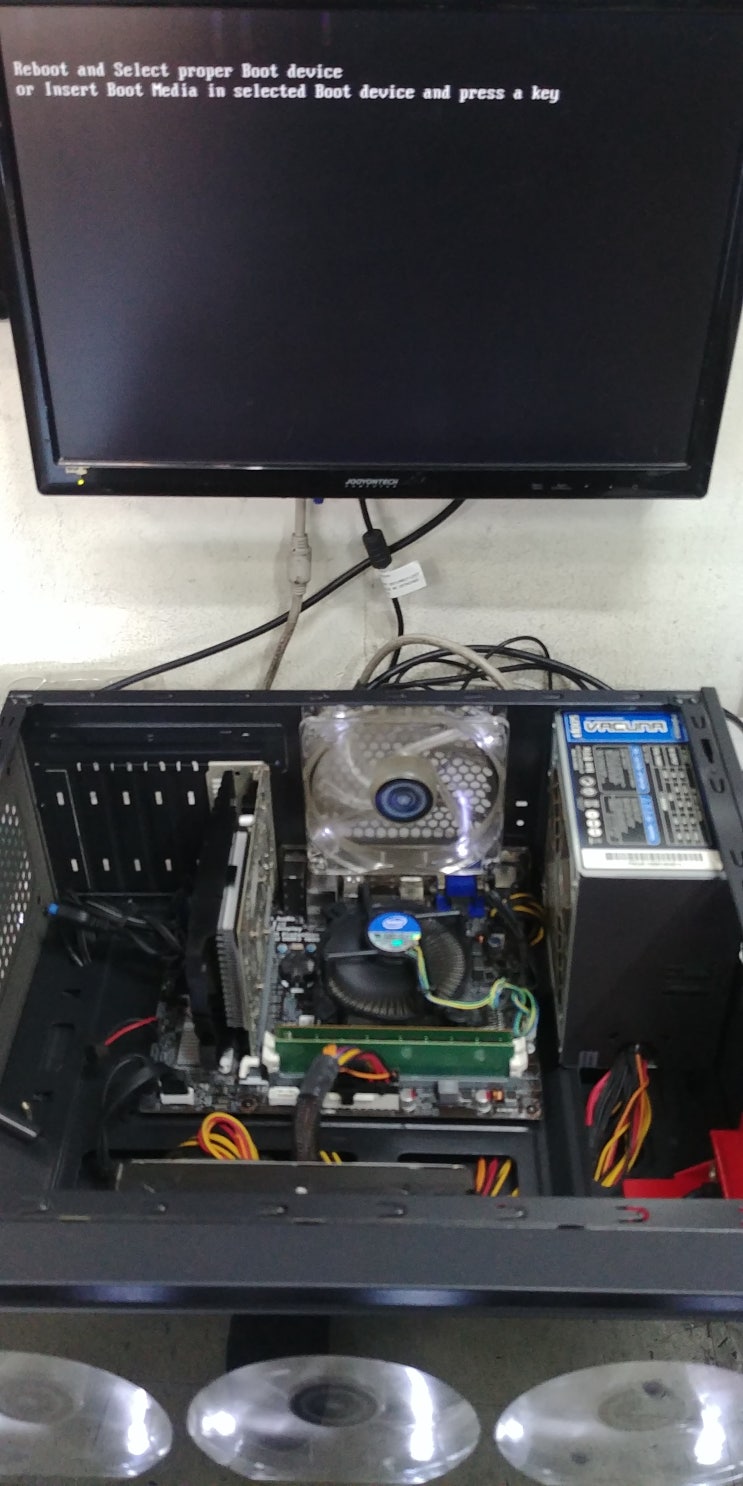 컴퓨터 reboot and select proper boot device 메시지, 윈도우 부팅 안 됨, cpu 업그레이드 ...
