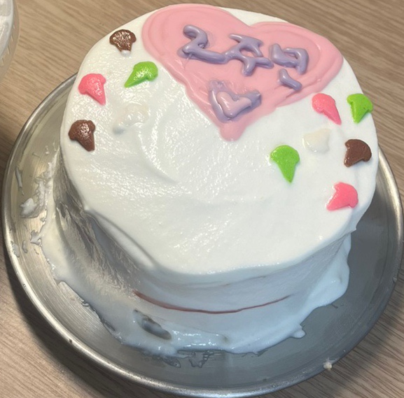 기념일 다이소 도시락케이크 레터링케이크 만들기 : 네이버 블로그