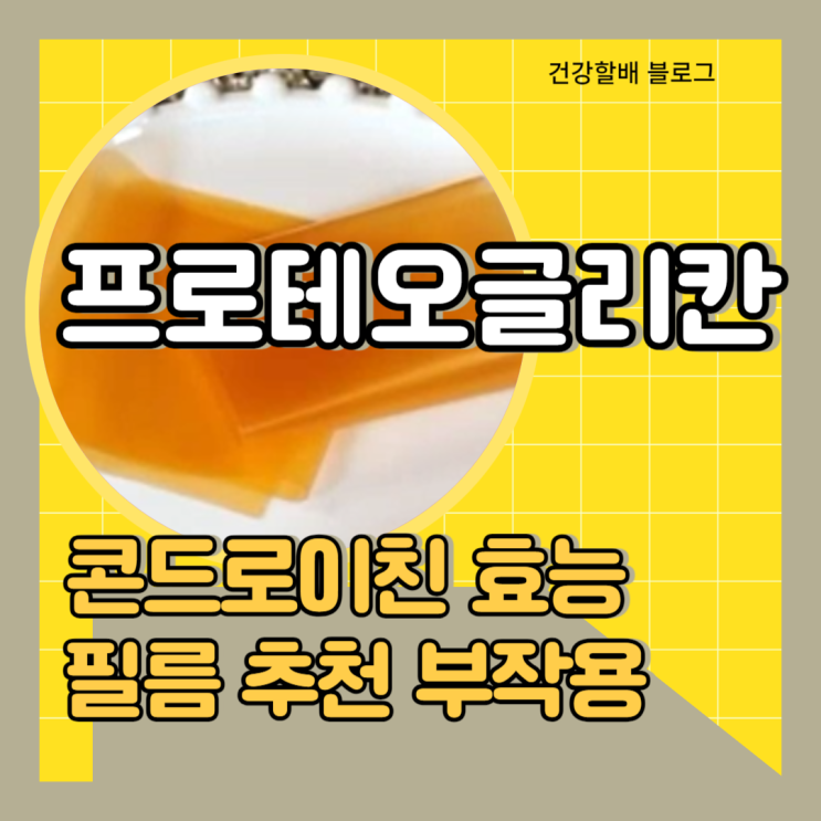 프로테오글리칸 콘드로이친 효능 필름 추천 부작용 네이버 블로그