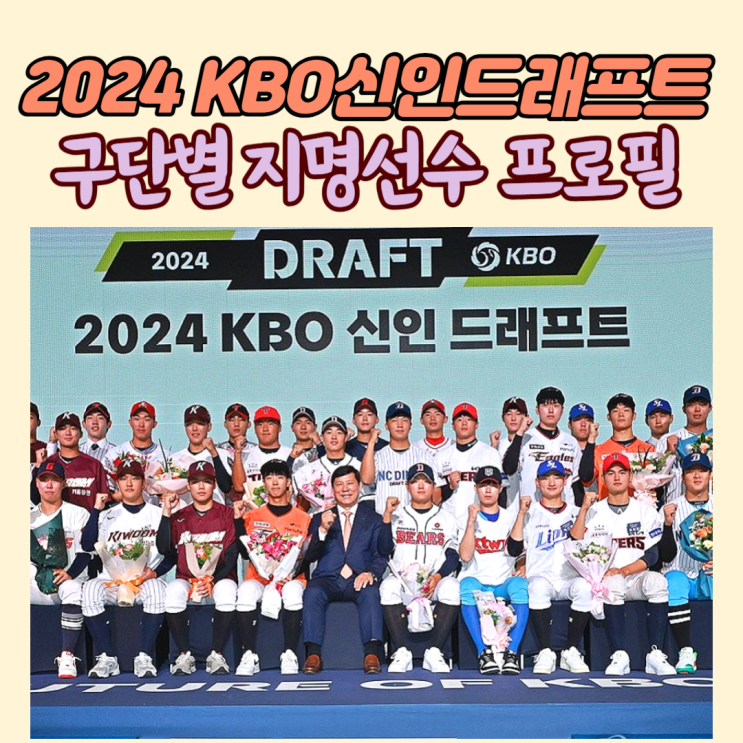 2024 KBO 프로야구 신인 드래프트 구단별 지명선수 110명 명단 프로필 총정리 (1라운드~) : 네이버 블로그