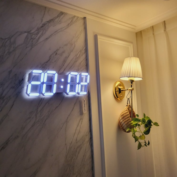 로이레트니 무타공 LED 시계설치 후기 : 네이버 블로그