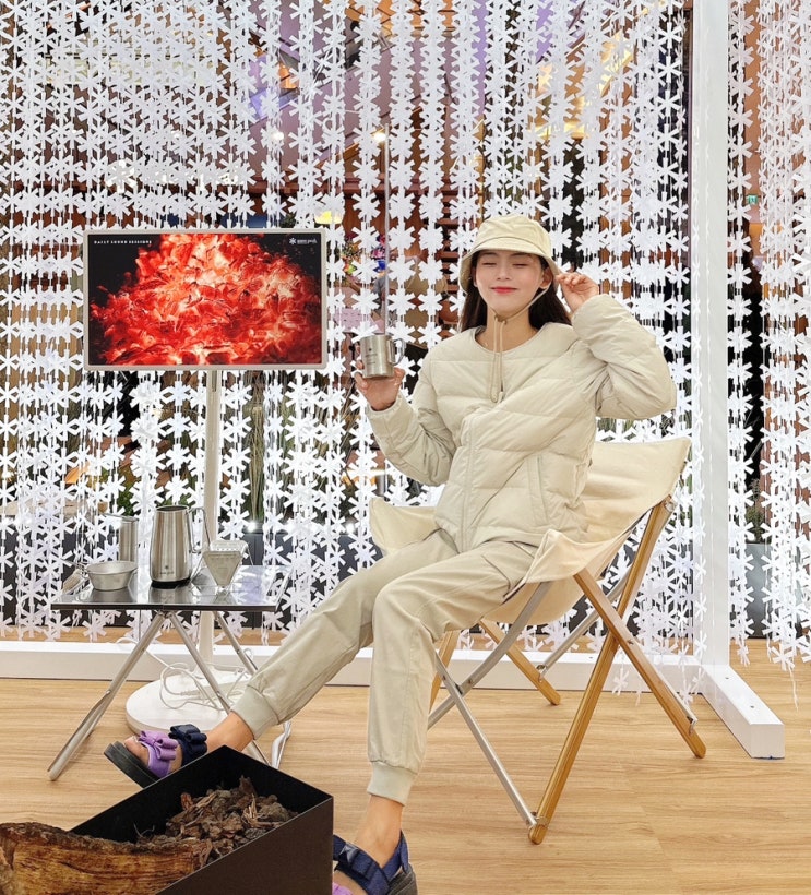 서울 잠실 롯데월드몰 스노우피크 어패럴 팝업스토어 매장 패딩 추석선물 놀거리 네이버 블로그