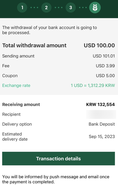 [미국일상] 미국에서 한국으로 송금 Wirebarley(와이어바알리) 사용후기, 은행보다 저렴한 수수료 : 네이버 블로그