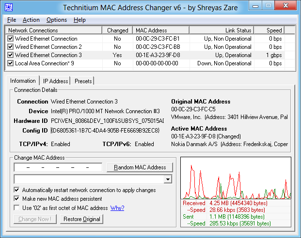 MAC Address Changer 6.0.7 - MAC 주소 변경 : 네이버 블로그