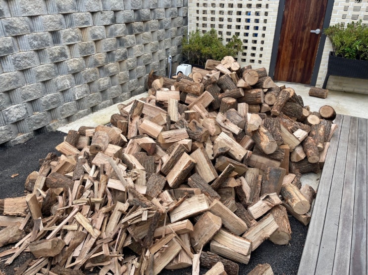 용인 운학동 장작(참나무장작) 3루베 납품(2회) - 더조은장작 - : 네이버 블로그