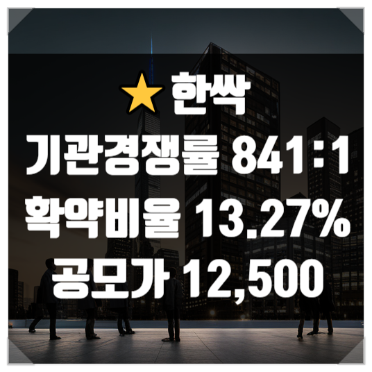 한싹 보안솔루션 전문 기업 공모주 청약 일정과 사용목적 알아보기 상장일 수요예측결과 기관경쟁률 최소청약금 환불일