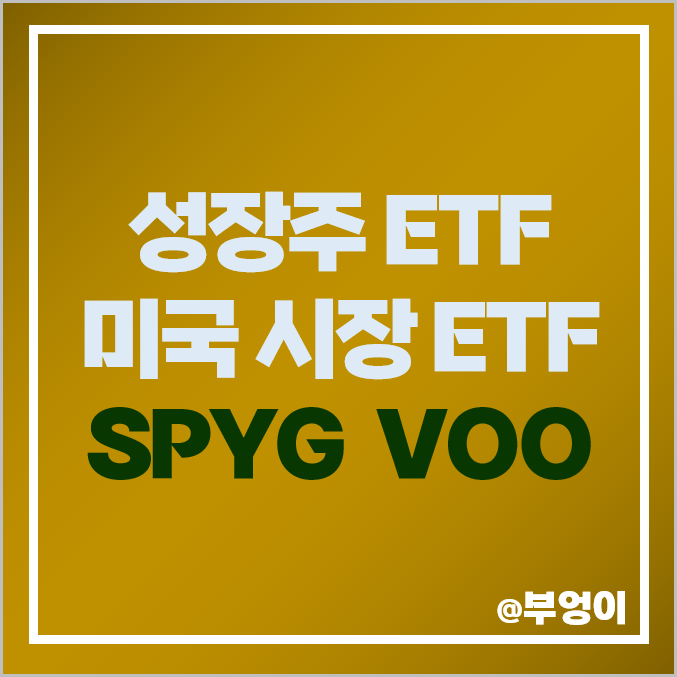 미국 ETF 성장주 투자 방법 SPYG 주가 S&P500 지수 VOO 추천 : 네이버 블로그
