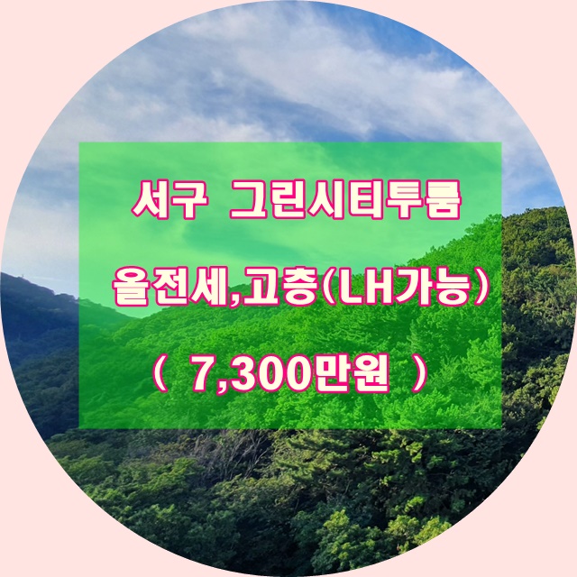 서구 투룸 전세 】 부산 서구아파트 전세 서구 서대신동 투룸전세 서대신동 역세권 그린시티 투룸 전세 Lh가능