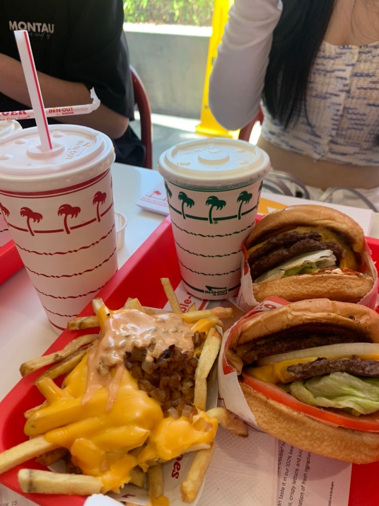 LA 햄버거 인앤아웃 주문 꿀팁 총 정리, 게티센터 가기 전 점심메뉴로 강추:) 믿고 먹는 IN N OUT Burger ...