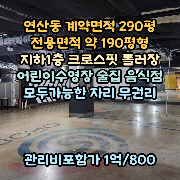 연제구 상가임대 연산동대형평수임대 크로스핏 어린이체육시설 롤러장 식당 술집 음식점 사무실창고 부산대형상가 네이버 블로그