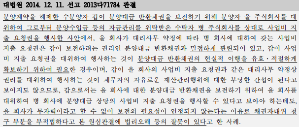 제3자의 채권침해가 불법행위로 인정되는 경우 그 위법성 판단 기준 분양계약을 해제한 수분양자의 채권 실현 방법 시공사의