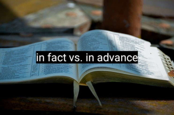 Day 114. in fact vs. in advance : 사실, 실제로/ 미리 영어로? : 네이버 블로그