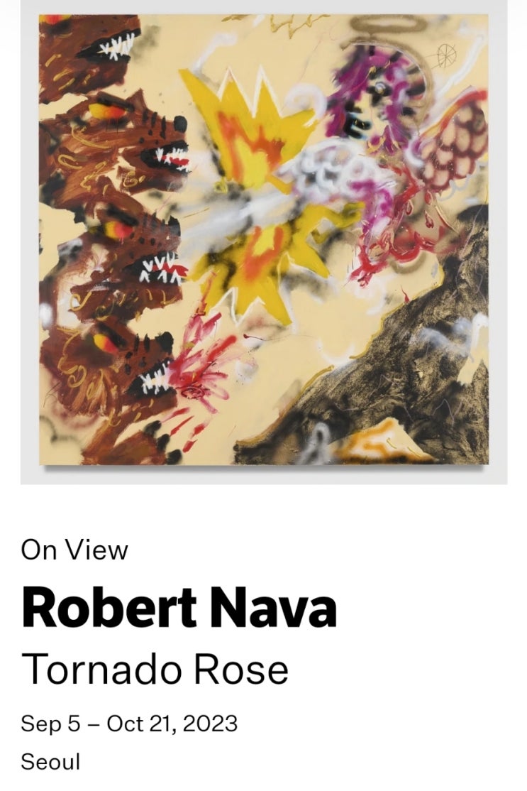 한남동 페이스 갤러리 9월 전시회 Robert Nava 로버트 나바 개인전 《토네이도 로즈 Tornado Rose》 : 네이버 블로그