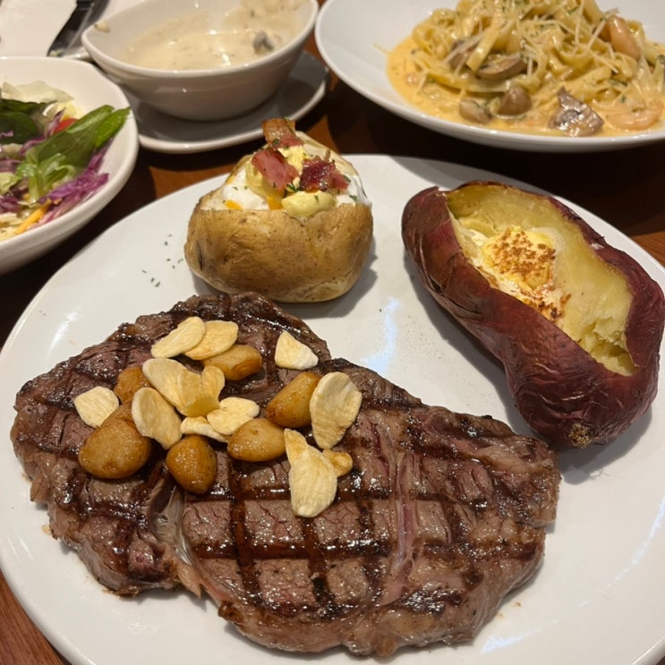 시흥 신세계 아울렛 아웃백스테이크하우스 할인받아 야무지게 먹기 네이버 블로그