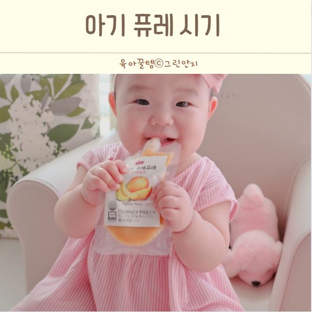 아기 퓨레 시기 언제부터 배냇밀 바나나 사과 과일퓨레 네이버 블로그