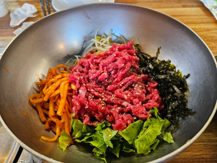 청도 육회비빔밥 맛집 백년가게 정우숯불가든 방문 후기 네이버 블로그