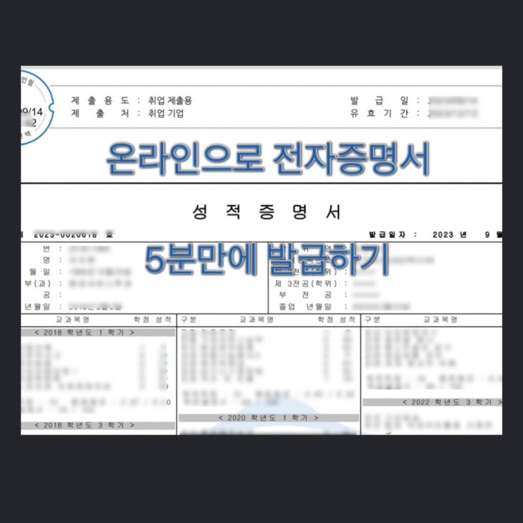 졸업증명서성적증명서 대학교 안가고 온라인으로 발급받기 전자증명서 인터넷증명발급사이트 서트피아 네이버 블로그