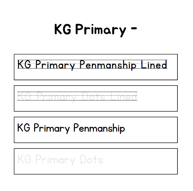 [영어 쓰기 폰트 추천]KG Primary penmanship/Dots Lined : 네이버 블로그