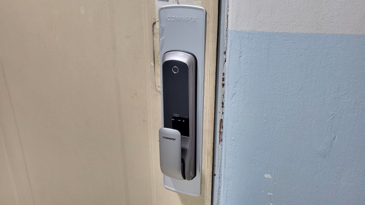 코맥스 CDL-615P 무타공 푸시풀 도어락 셀프 설치 후기, 내돈내산 : 네이버 블로그