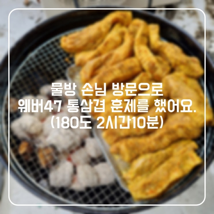 물방 손님 방문으로 웨버47 통삼겹 훈제를 했어요. : 네이버 블로그
