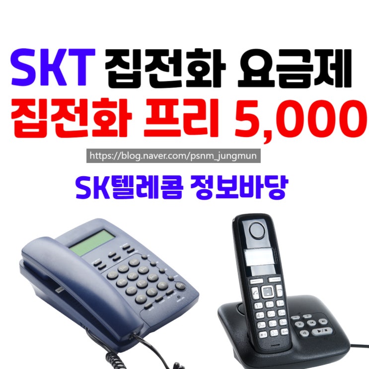 SKT 집전화 월 2,200원으로 해결!! 집전화 프리 5000 요금제 : 네이버 블로그