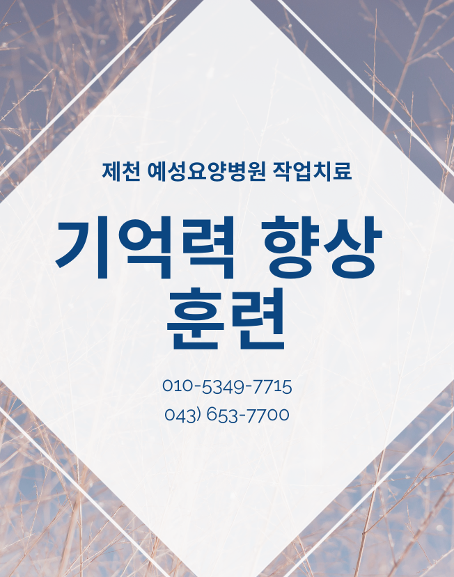 기억력 향상 훈련치매 제천 예성요양병원 재활작업 치료 제천병원단양병원영월병원정선병원 제천재활병원제천노인병원