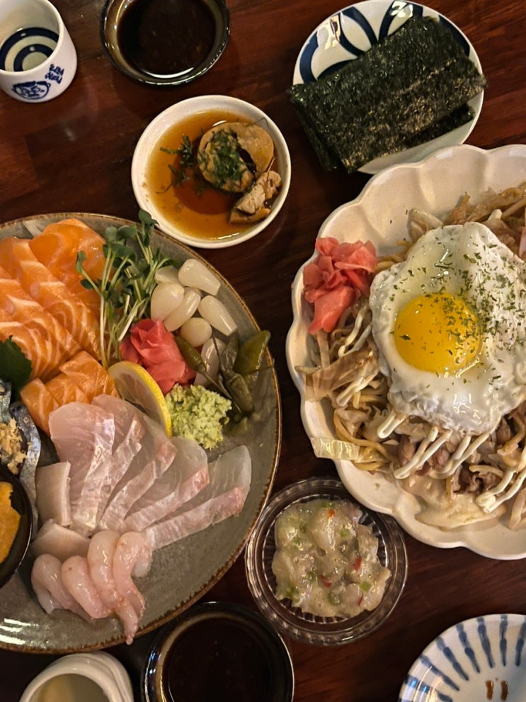 해운대술집 장산 오하코 : 사시미 모리아와세, 야끼소바, 사케 도쿠리 : 네이버 블로그