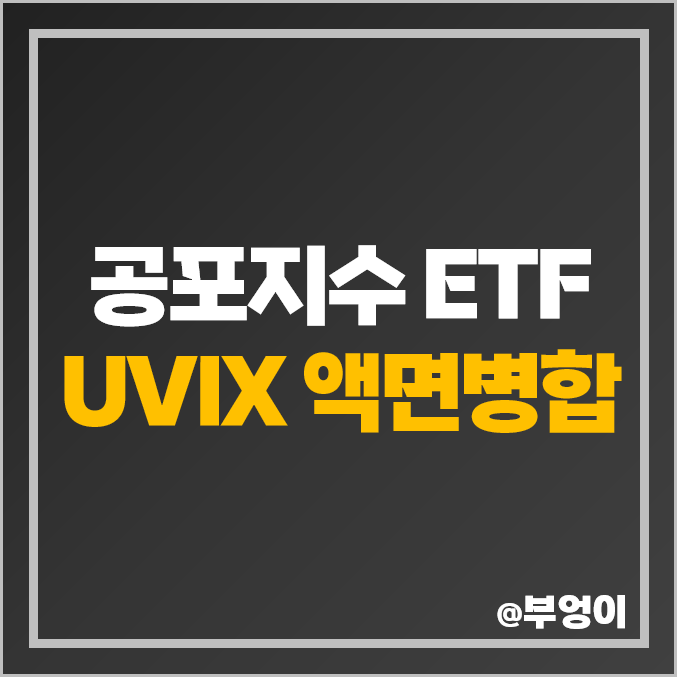 변동성 공포 지수 VIX 미국 ETF UVIX 주가 주식 액면 병합 : 네이버 블로그