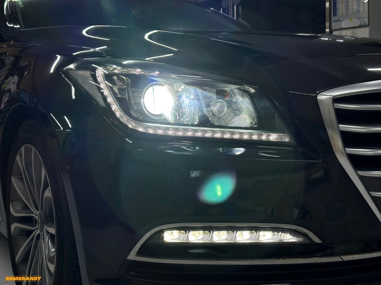 구미 제네시스DH 어두운 HID 라이트? LED로 광도 업그레이드 해볼까? : 네이버 블로그