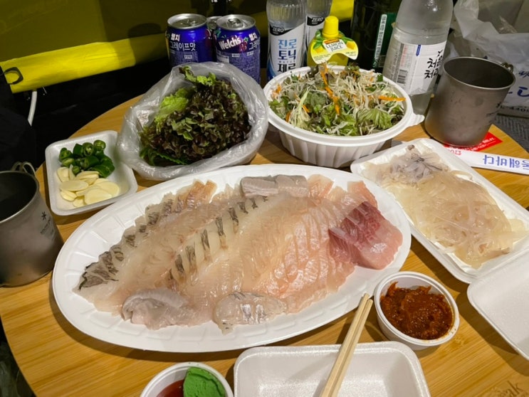 강릉중앙시장 회포장 동해바다횟집 싱싱한 활어회에 오징어물회 꿀맛 네이버 블로그